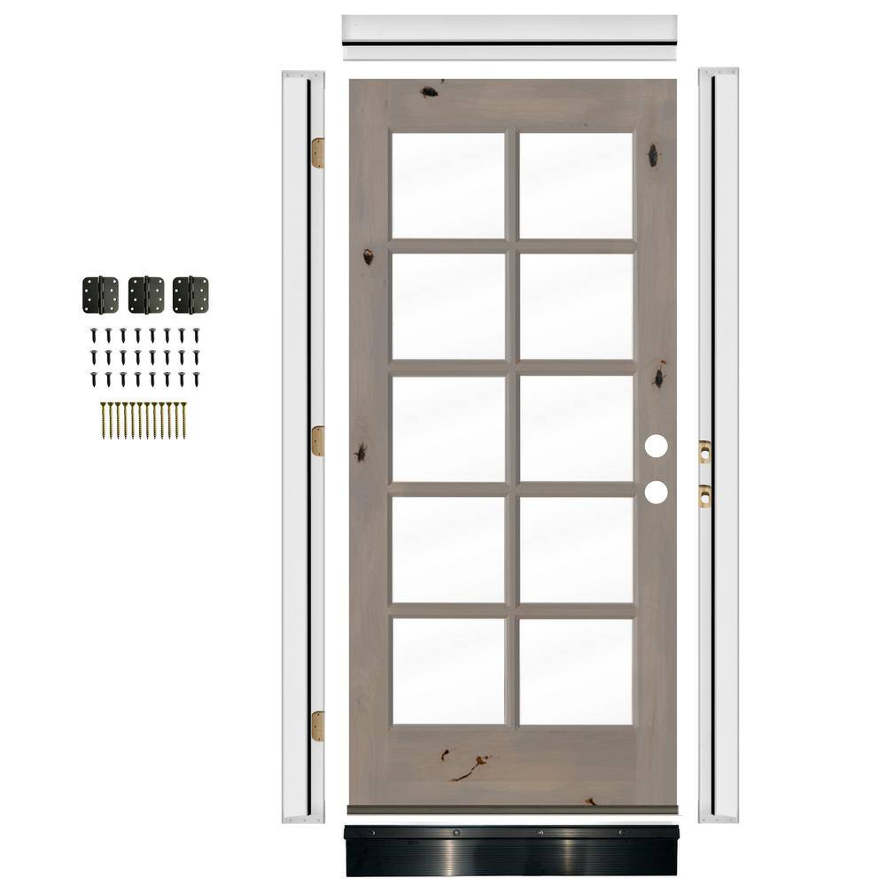 Krosswood Doors Ready-to-Assemble 36 in. x 80 in. Knotty Alder Left ...