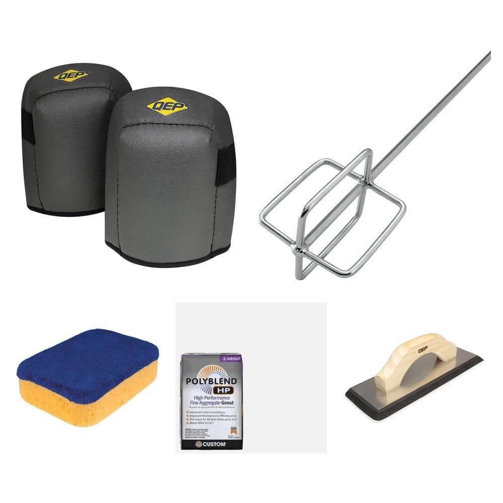 Arctic White Grout Finishing Kit: 25lb Polyblend HP Grout, XL Grout ...