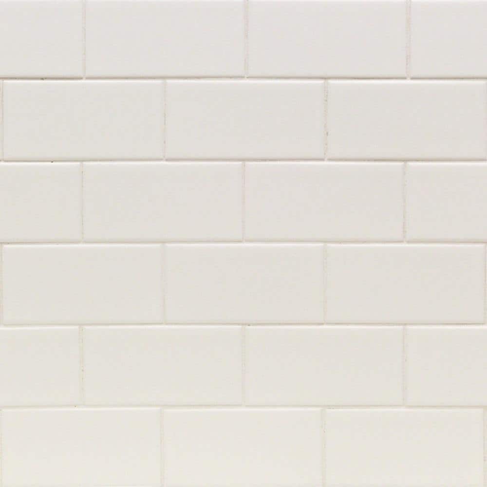 Ivy Hill Tile White 3 in. x 0.24 in. Essential Matte Ceramic Subway ...