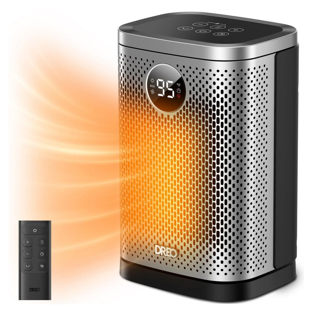 DREO 1500W 10 in. Compact Ceramic Convection Electric Space Heater w ...