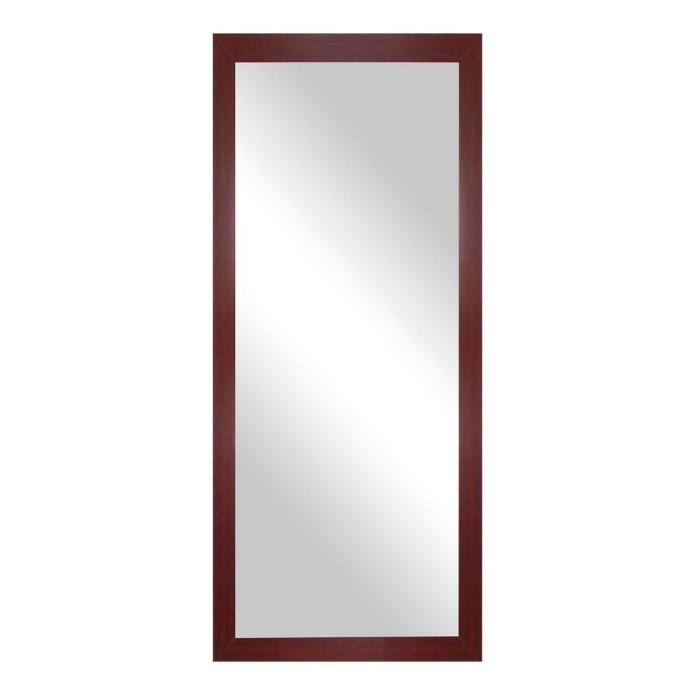Rayne Mirrors Modern Rustic (36 in. W x 33 in. H) Dark Mahogany MDF ...