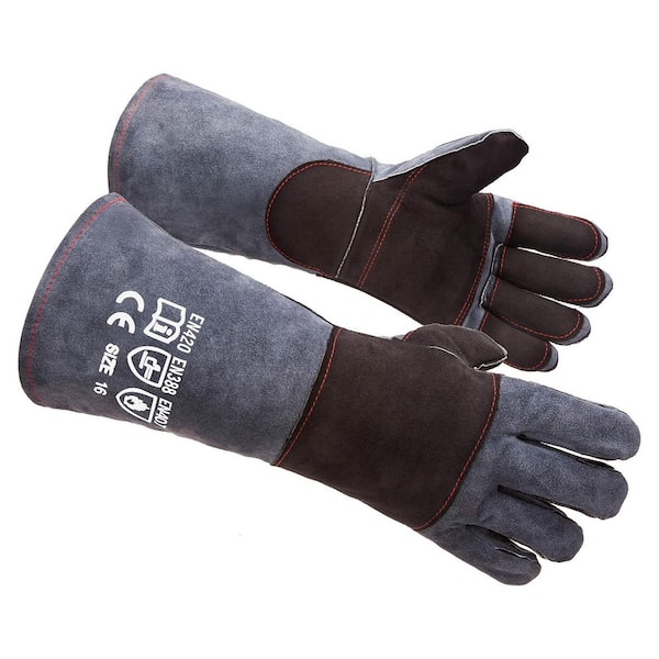 MISOPILY 16 in Animal Handling Gloves Bite Proof Double Leather ...