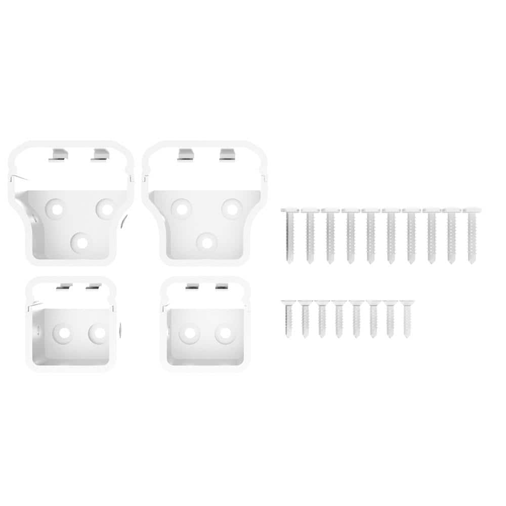 NewTechWood Allure Aluminum Preassembled Rail Bracket in White AL ...