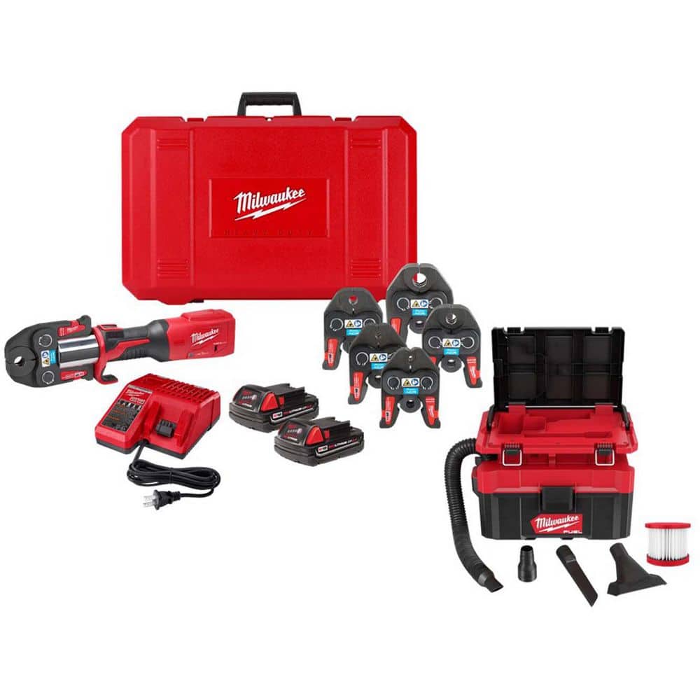 Milwaukee M18 Lithium-Ion Brushless Cordless Copper FORCE LOGIC Press ...