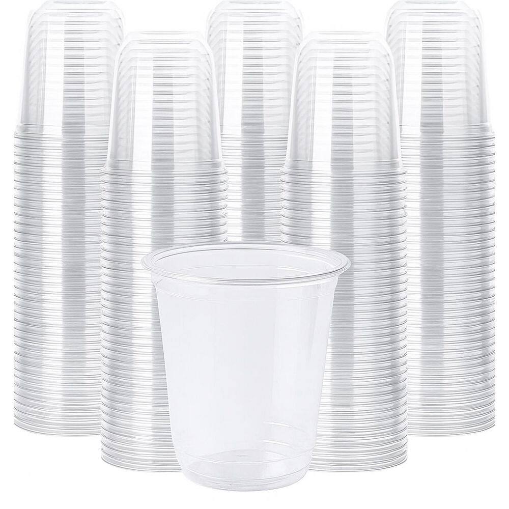 Lynzavix 3.5 in. Clear White Disposable Compostable Cup Cold Drink Cup ...