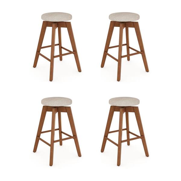 Nathan James Amalia Stools 26 in. Natural Wheat Brown Backless Counter ...