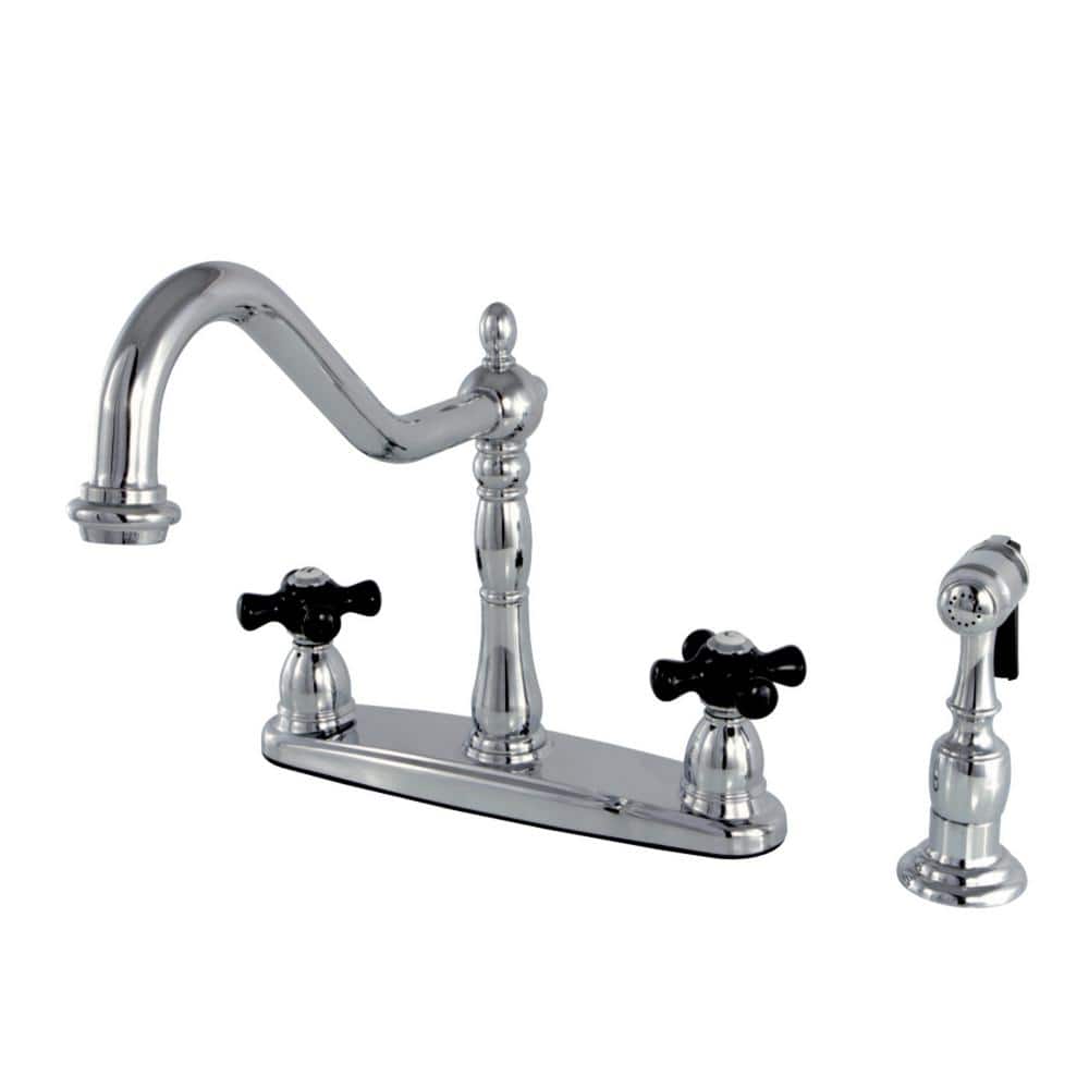 Kingston Brass Duchess 2-Handle Standard Kitchen Faucet with Side ...