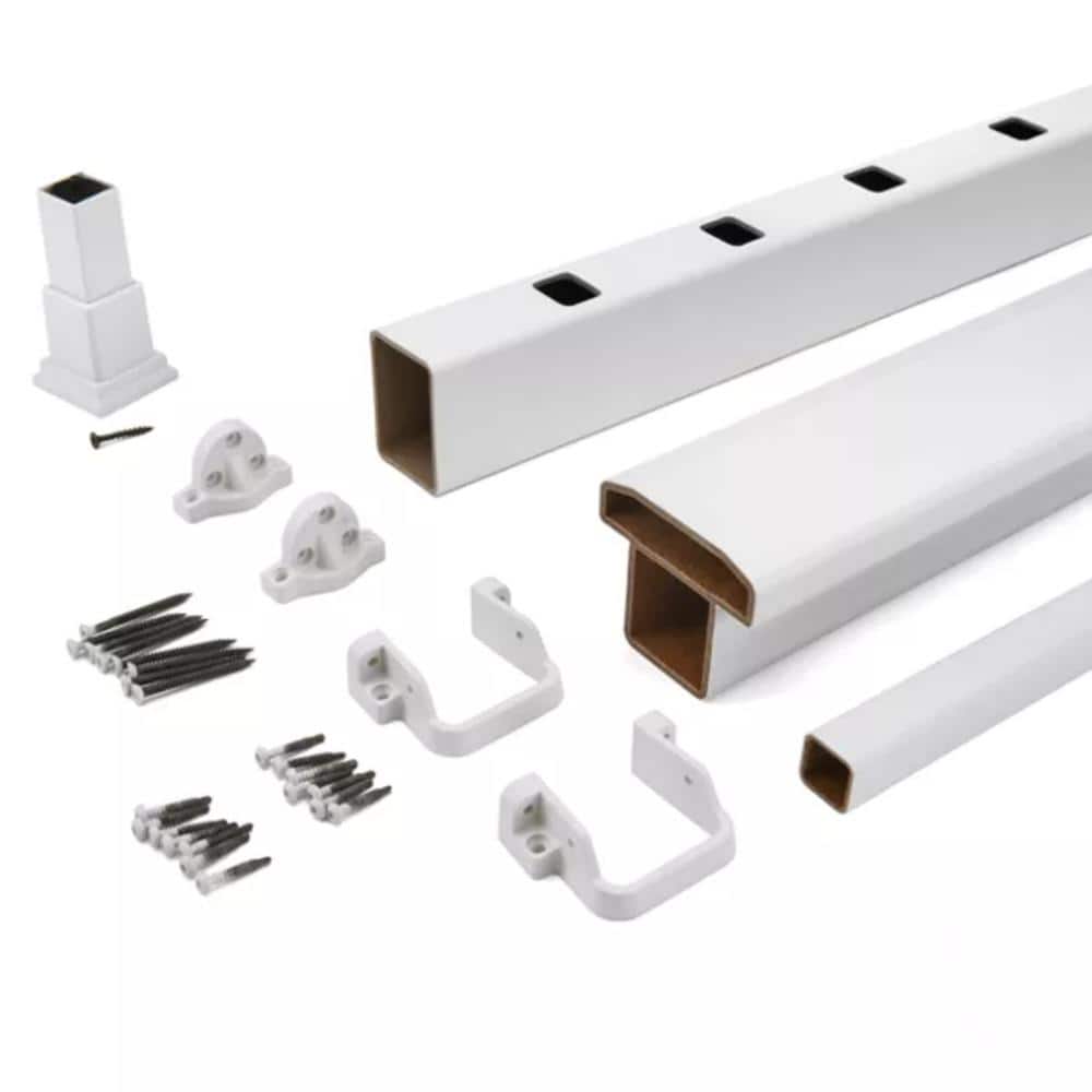 Trex 6 ft. x 36 in. Select Horizontal T-Rail Kit with Square Composites ...