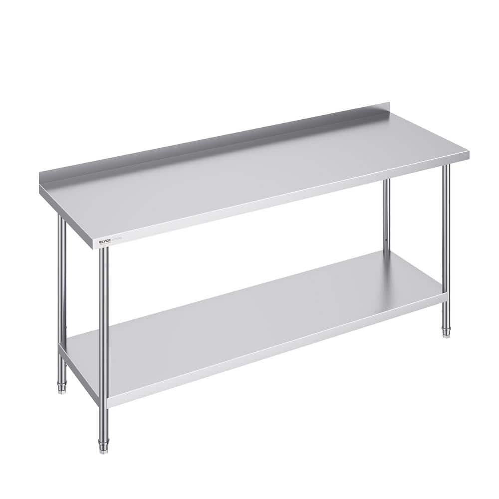 VEVOR 24 in. x 72 in. x 36 in. Silver Stainless Steel Commercial ...