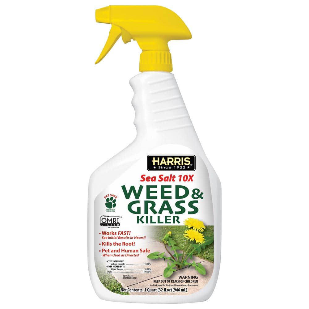 Harris 32 oz. Sea Salt Weed and Grass Killer CALSEAWEED-32 - The Home Depot