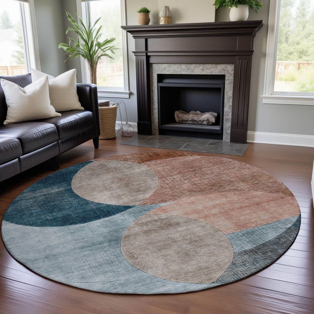 Addison Rugs Mayfield Premium Machine Washable Abstract AMF1140 Rust 8 ...