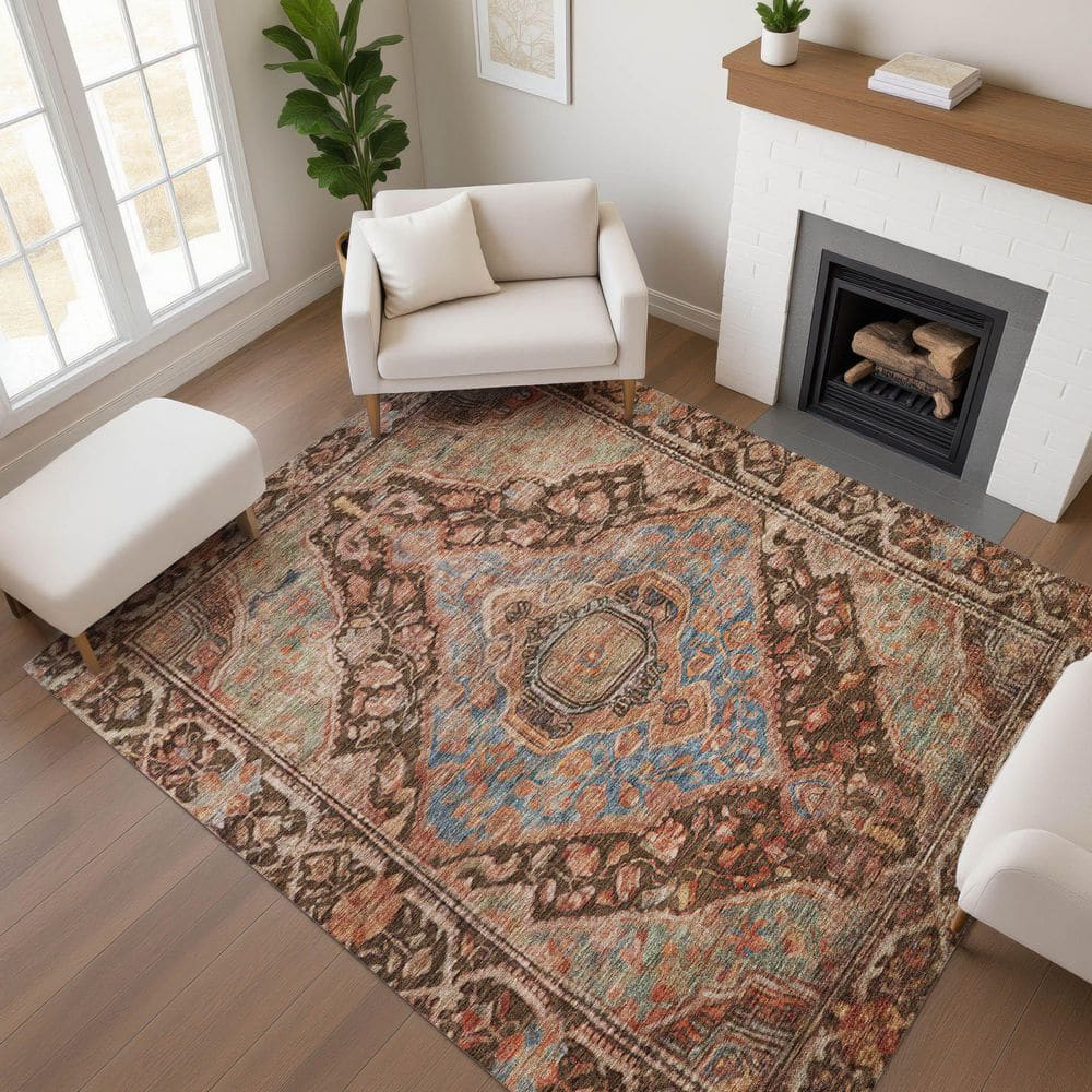 Addison Rugs Mayfield Premium Machine Washable Abstract AMF1761 ...