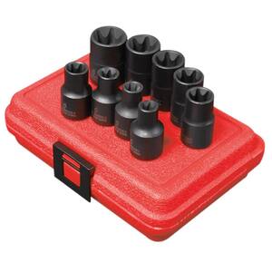 SUNEX TOOLS 3/8 in. Drive Pipe Plug Socket Set (11-Piece) 3841