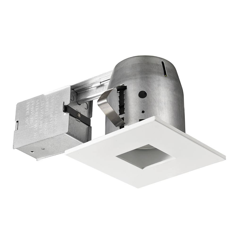 Commercial Electric LED Square Glare Control/Directional 4 in. White ...