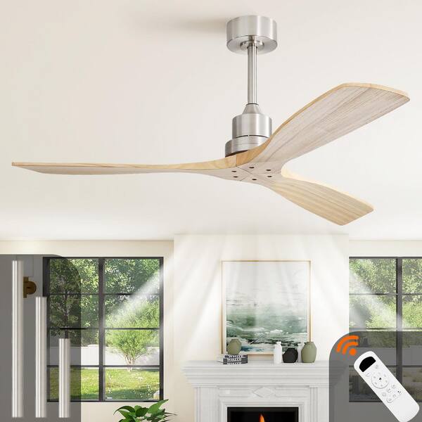 Gloweer 52 in. Outdoor Farmhouse Wood Colo rCeiling Fan with Remote ...