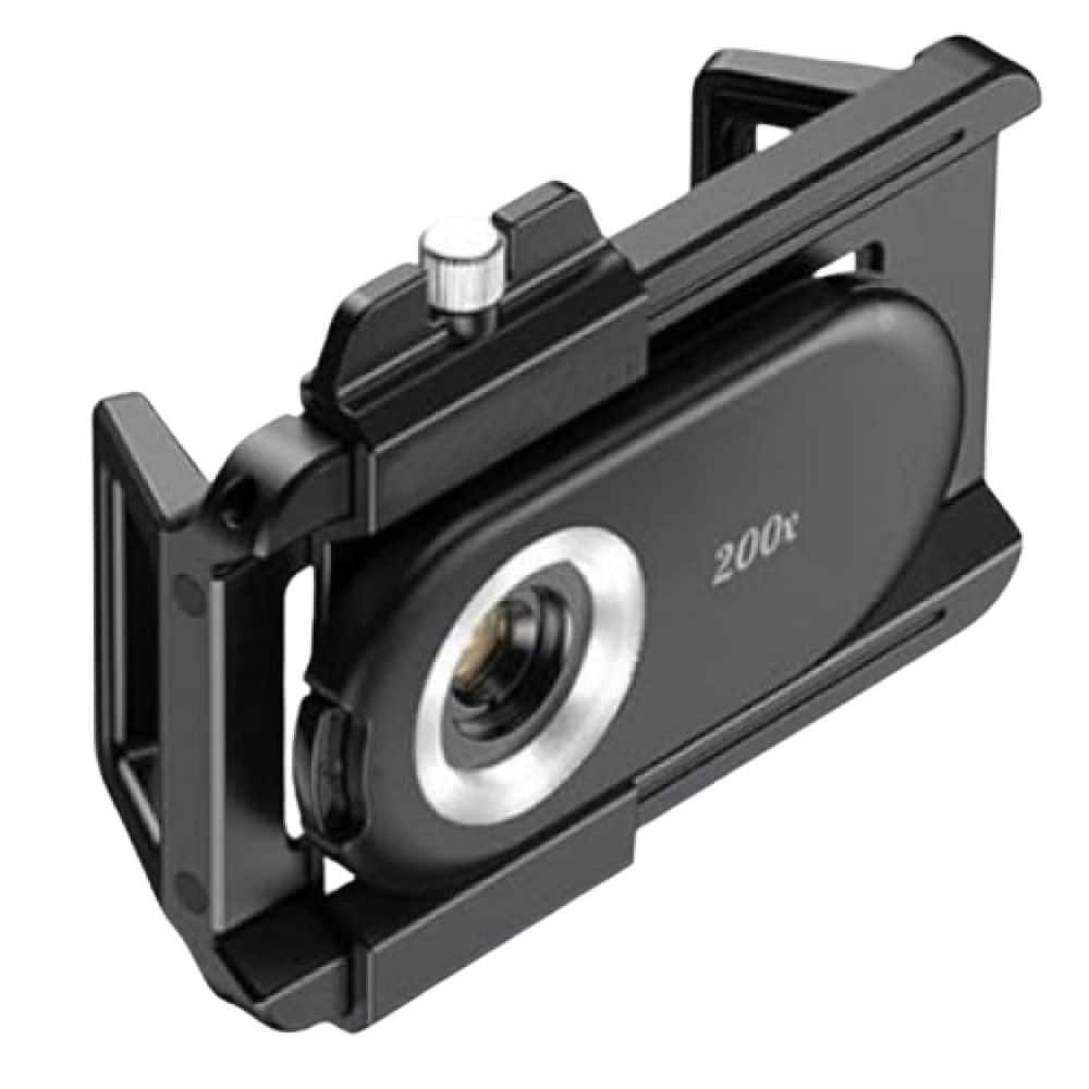 OBJLGEV 200X Phone Microscope Lens with LED UV Light CPL Filter ...