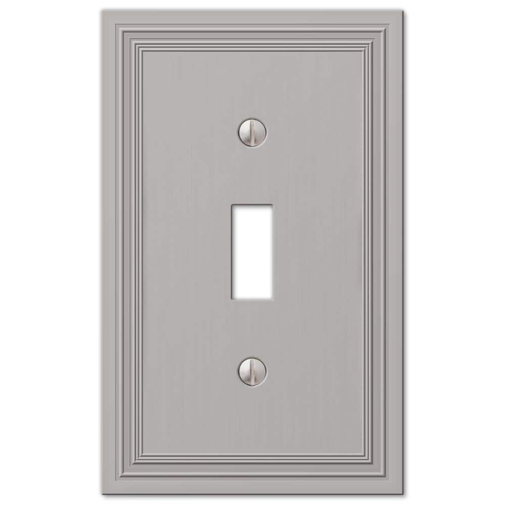 AMERELLE Hallcrest 1 Gang Toggle Metal Wall Plate - Satin Nickel 98TN ...