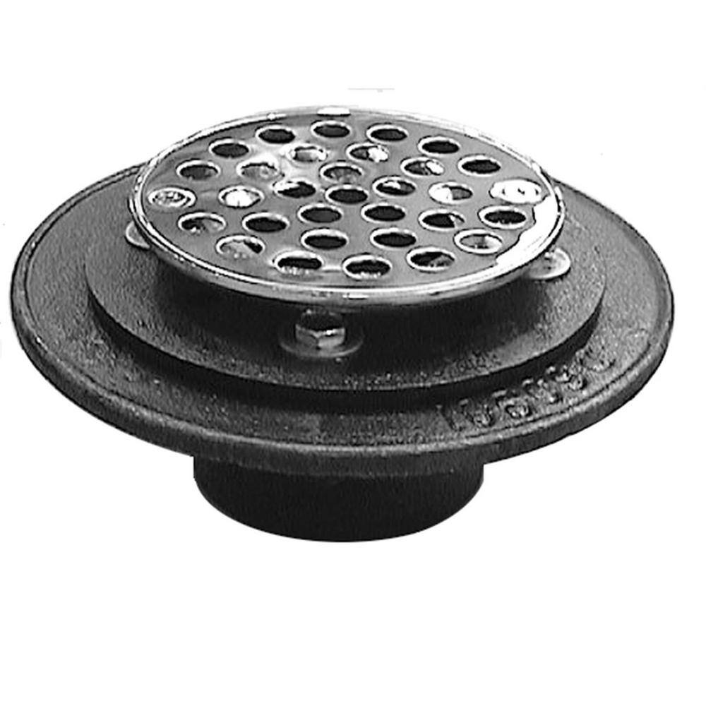 JONES STEPHENS Cast Iron Shower And Floor Drain With 4 In Round