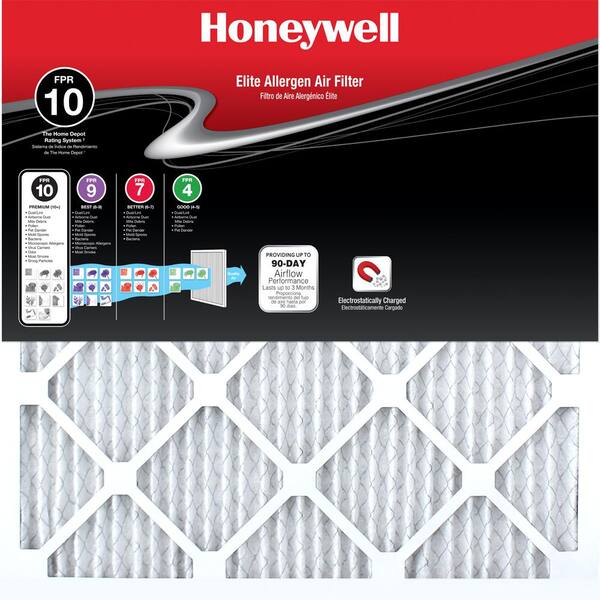 Honeywell 10 x 20 x 1 Elite Allergen Pleated FPR 10 Air Filter ...