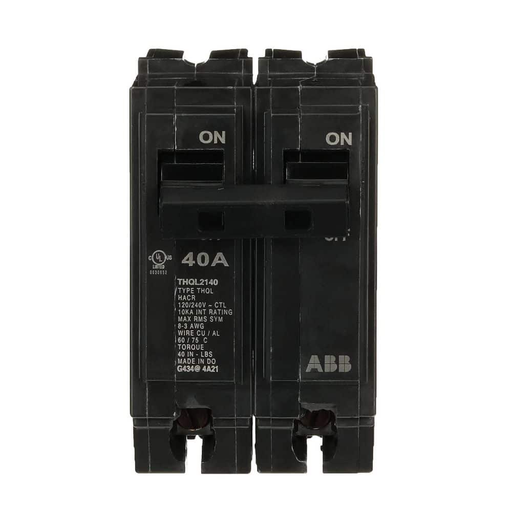 ABB 40 Amp 1 in. Double-Pole Circuit Breaker (THQL2140A) THQL2140A ...
