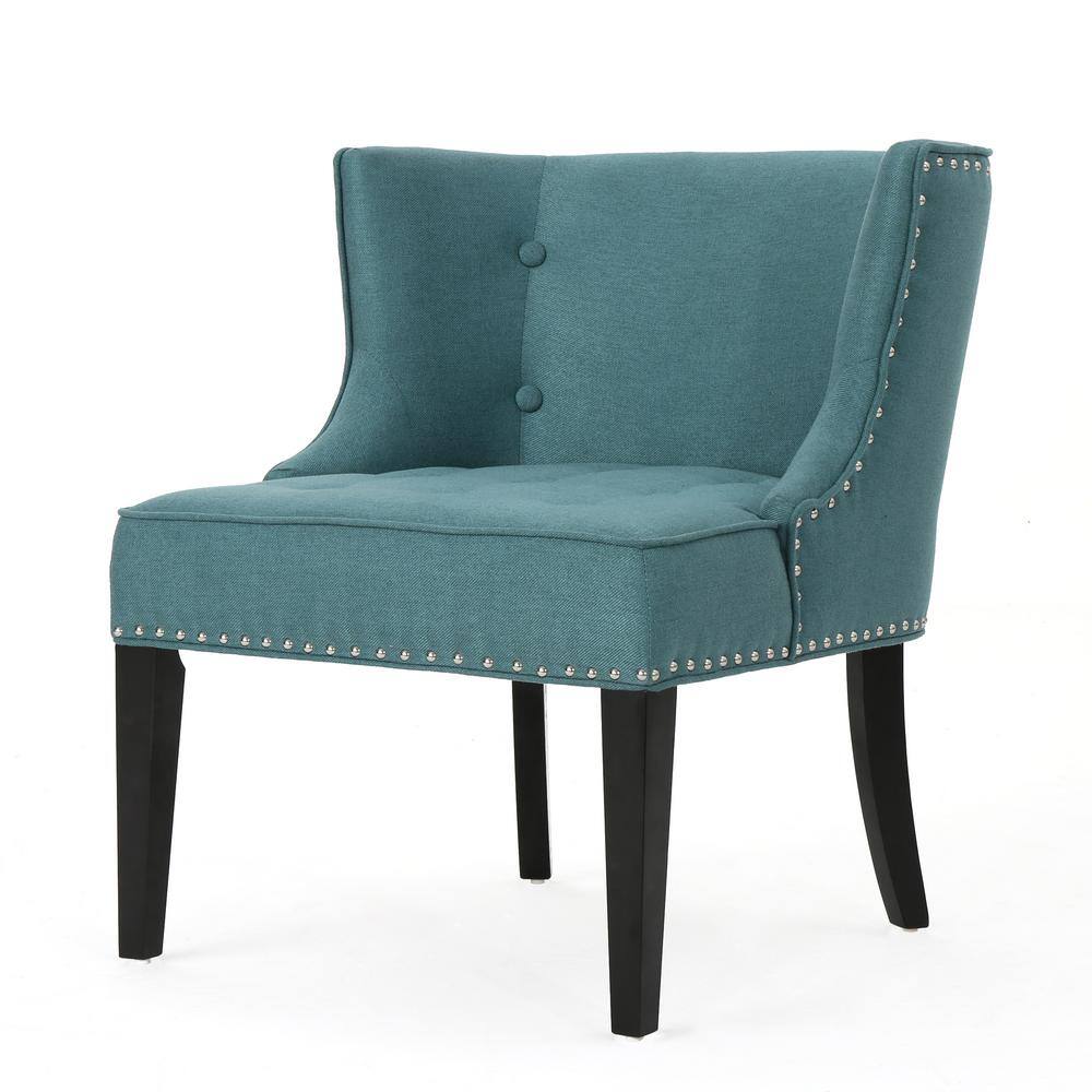 Adelina Dark Teal Fabric Occassional Chair 12621 - The Home Depot