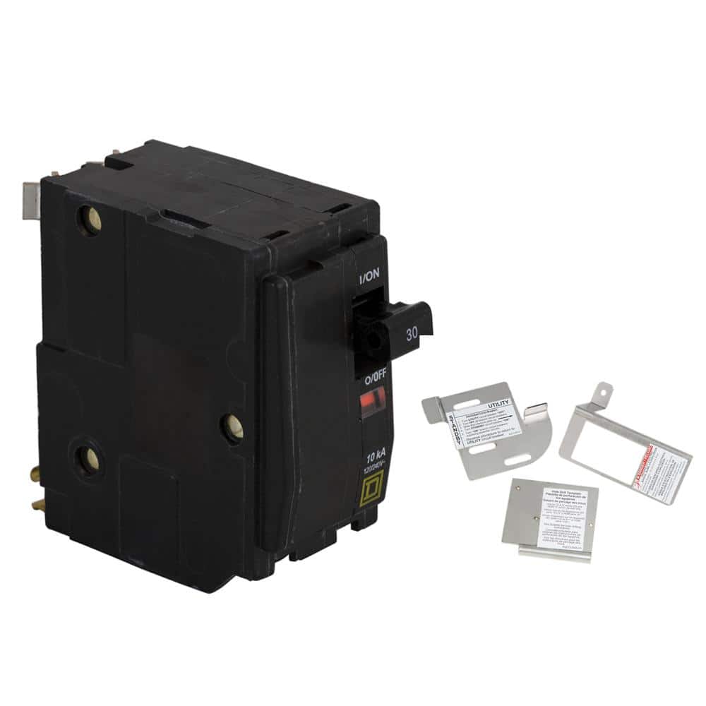 Square D 30 Amp 2-Pole Circuit Breaker Bundle with 150-225 Amp Indoor ...