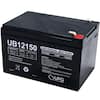 UPG 12-Volt 15 Ah F2 Terminal Sealed Lead Acid (SLA) AGM Rechargeable ...