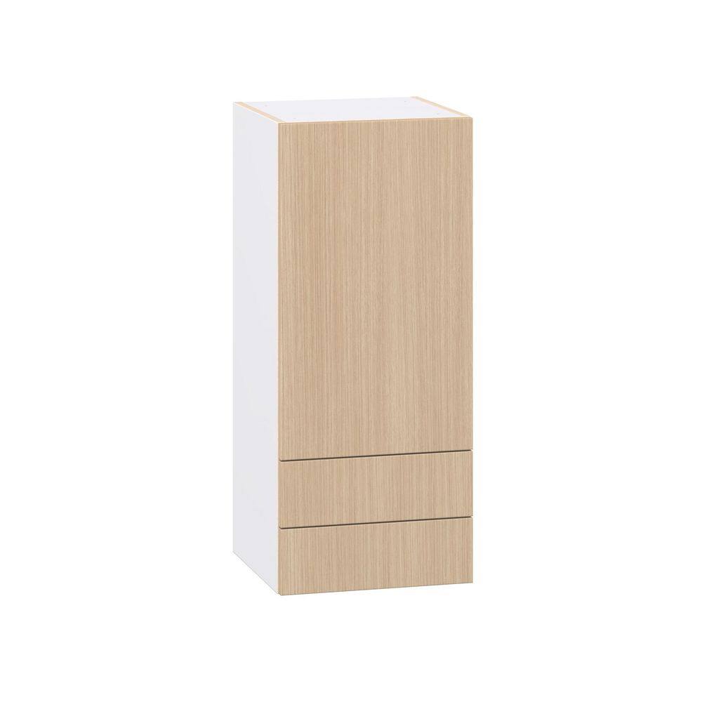 J COLLECTION Timberline Mojavi Oak Slab Assembled Wall Kitchen Cabinet ...