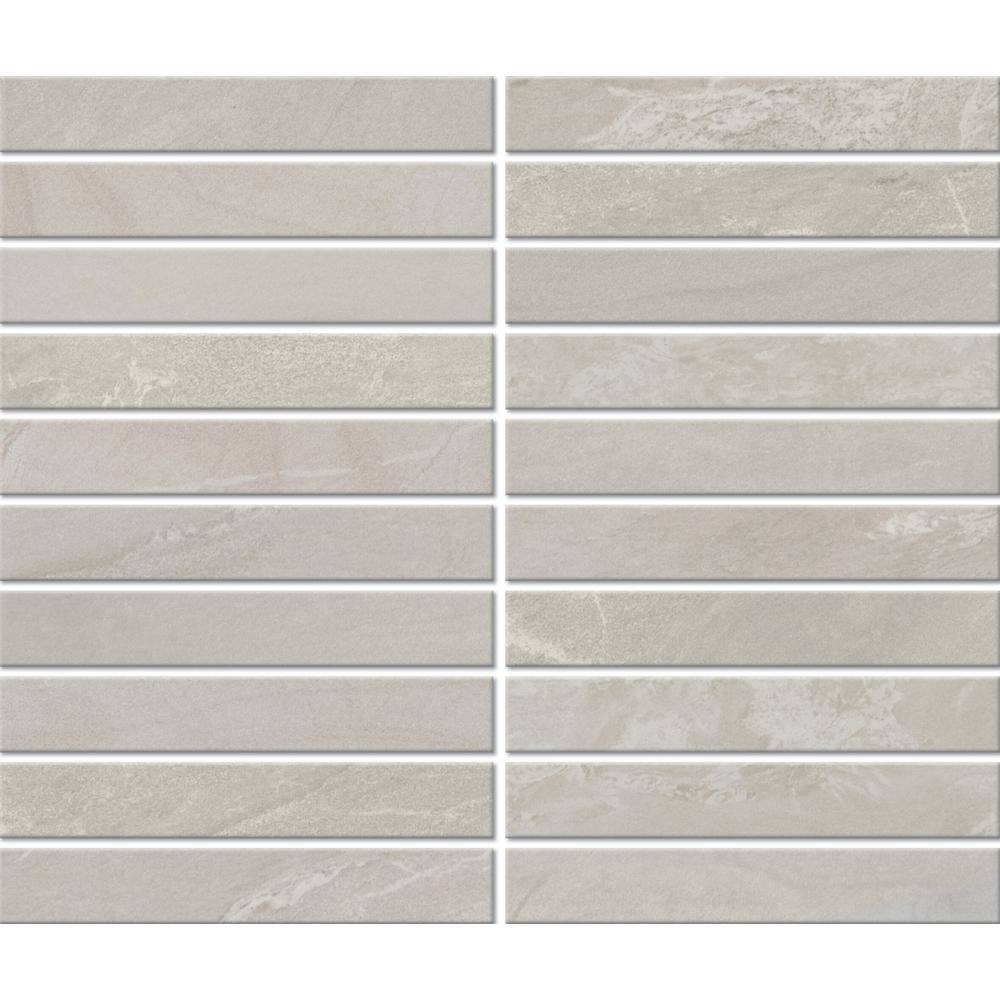 Daltile Bryne Mist 12 in. x 10 in. Glazed Ceramic Straight Joint Mosaic ...