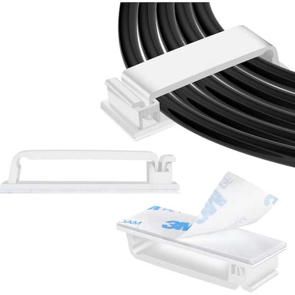 Yichuhaoxi Self Adhesive Cable Clips Wire Organizer Cord Holder for Desk Car Wall TV PC Ethernet ...