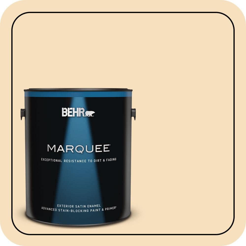 BEHR MARQUEE 1 gal. #310E-2 Stable Hay Satin Enamel Exterior Paint ...