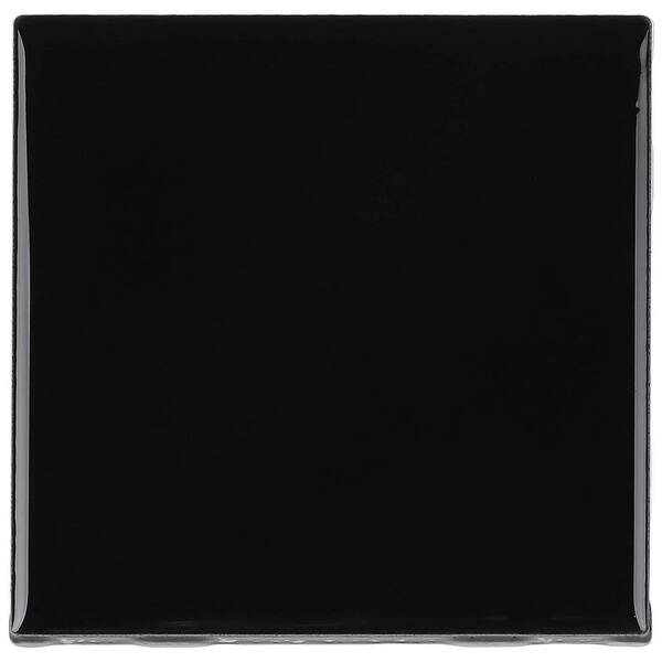 Daltile Restore Black 4 in. x 4 in. Glazed Ceramic Sample Tile ...