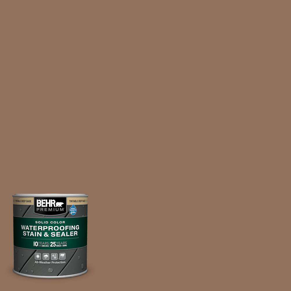 BEHR PREMIUM 8 oz. #N240-6 Wild Mustang Solid Color Waterproofing ...