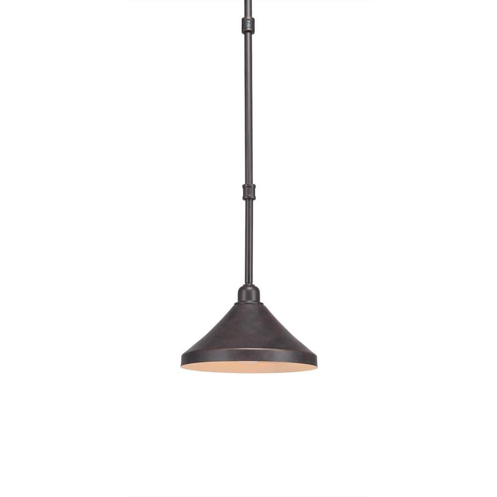 Greenville 60-Watt 1-Light Brown Shaded Pendant light Mini Pendant with ...