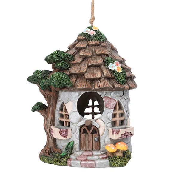 OGETFUUR 7.1 x 6.3 x 8.4 in. Resin Waterproof Decorative Stone Hanging ...