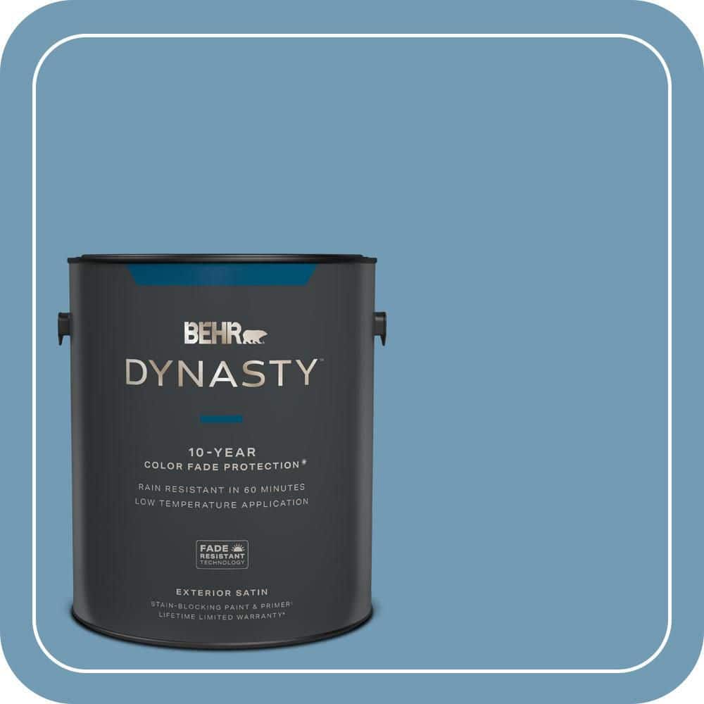 BEHR DYNASTY 1 gal. #560D-5 Ocean View Satin Enamel Exterior Stain ...