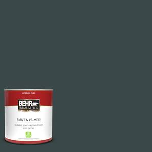 BEHR ULTRA 1 qt. #T14-16 Arboretum Semi-Gloss Enamel Exterior Paint ...