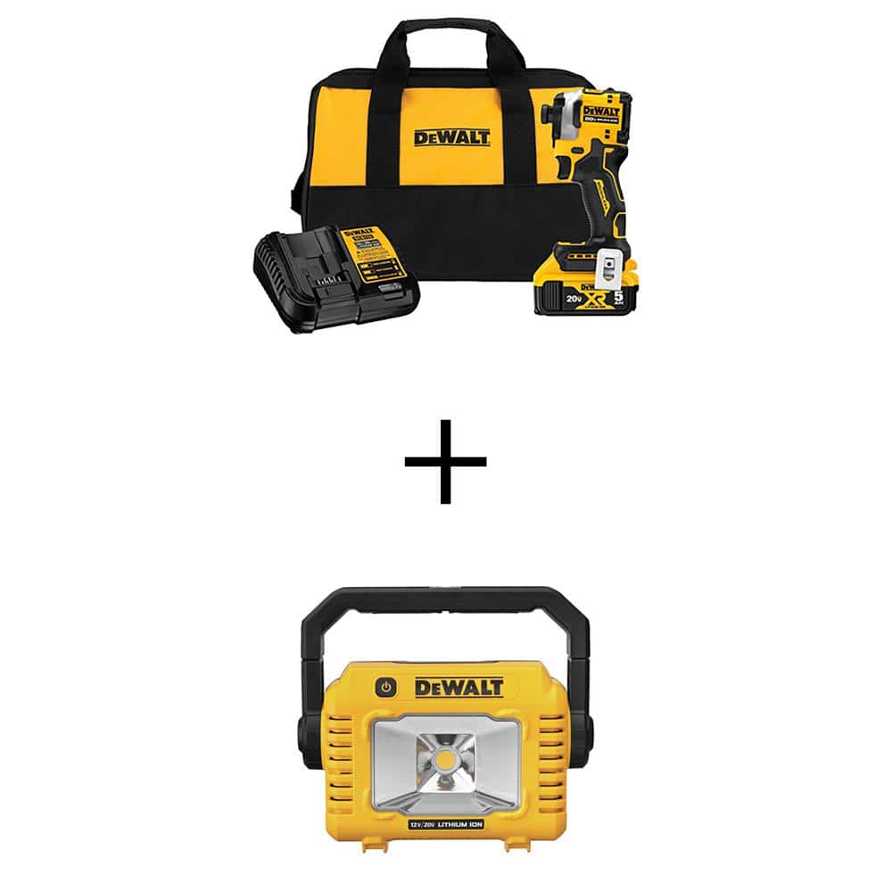 DEWALT ATOMIC 20V MAX Lithium-Ion Cordless 1/4 in. Brushless Impact ...