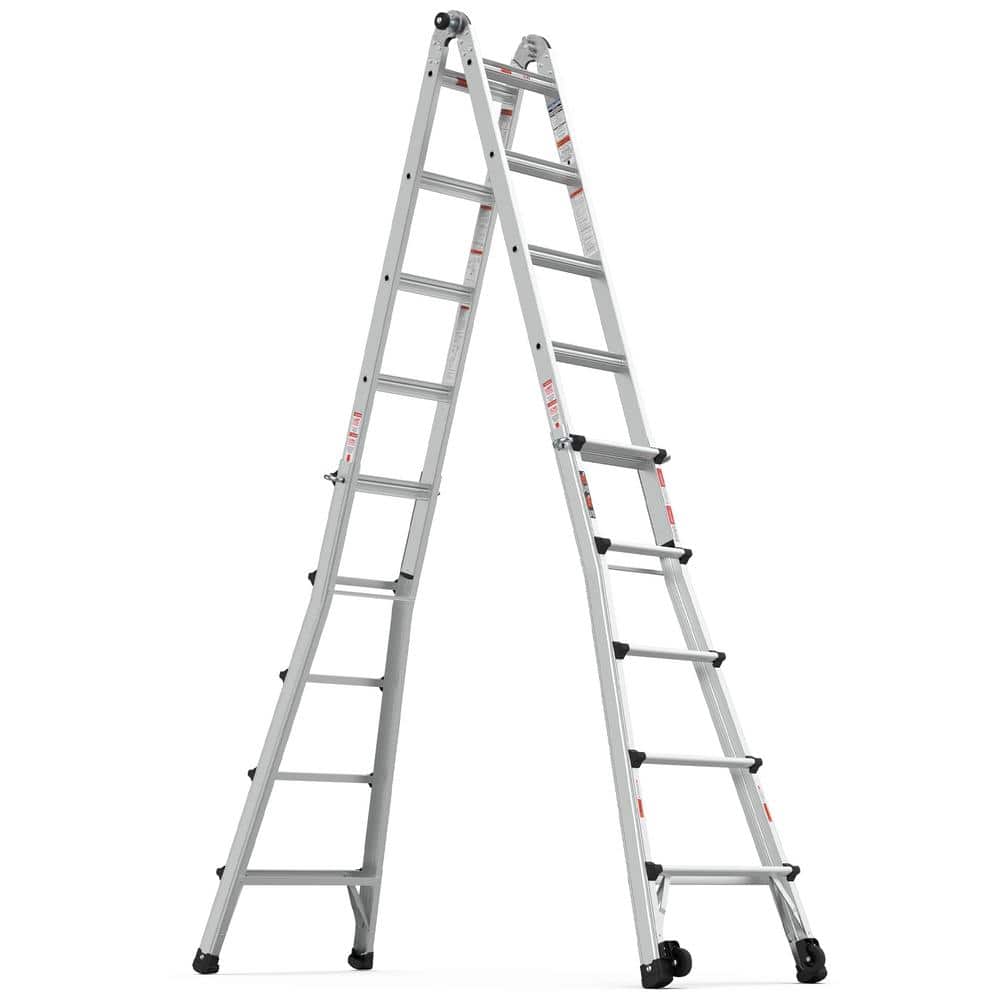 WRIGHTMASTER 22 ft. Multi-Position Extension Aluminum Ladder with ...