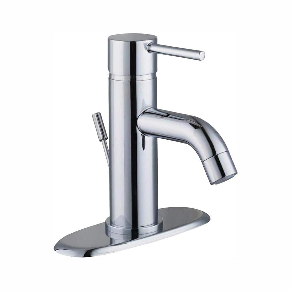 Glacier Bay Modern Single-Handle Single Hole Low-Arc Bathroom Faucet in ...