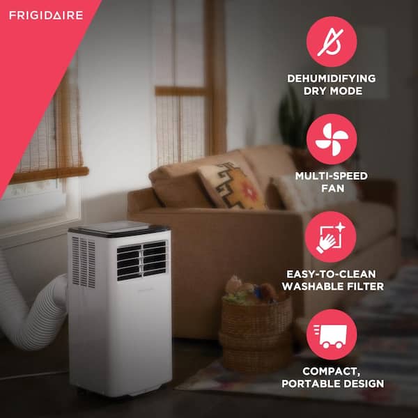Frigidaire 5,500 (DOE) BTU Portable Air Conditioner Cools 150 sq. ft ...
