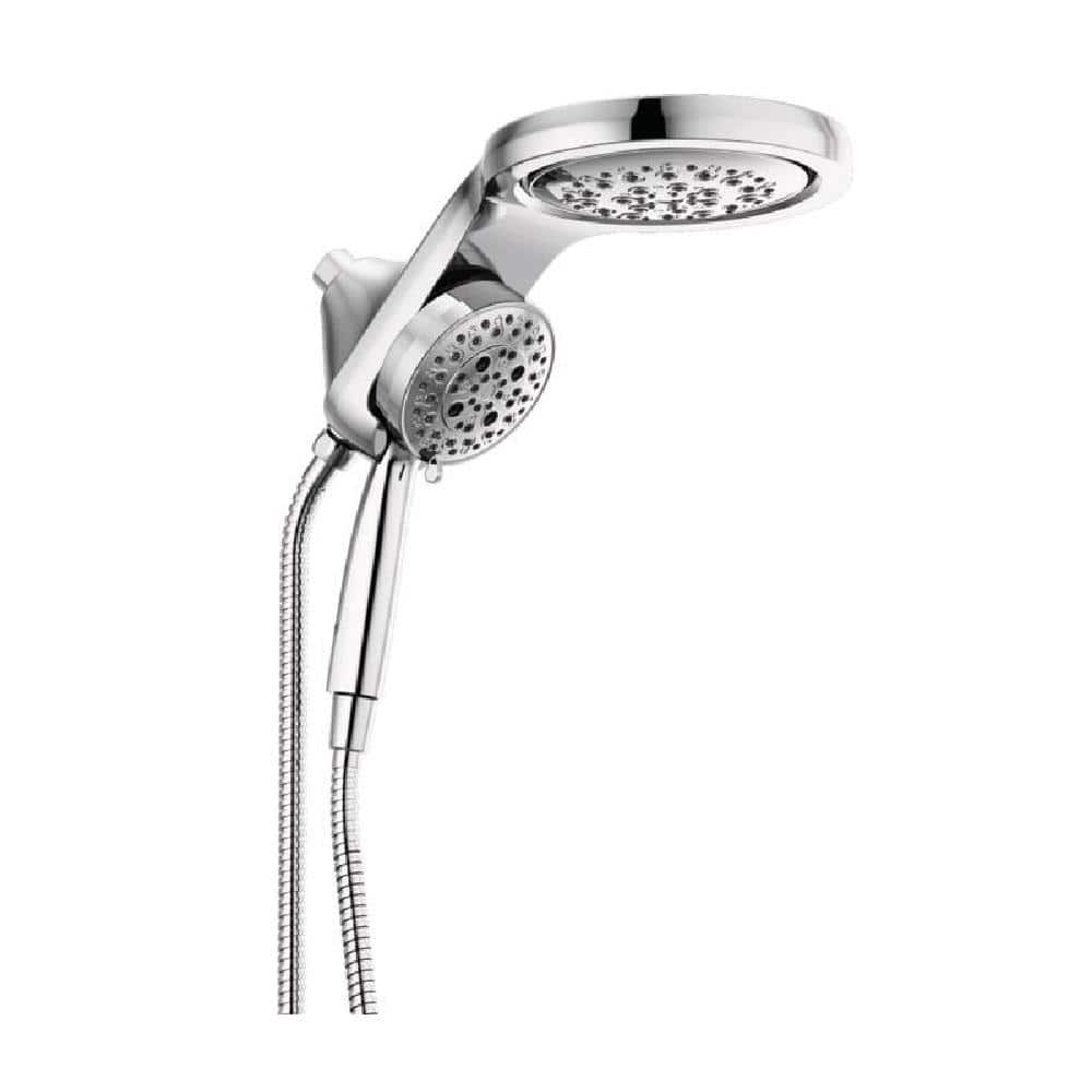 Delta HydroRain 5-Spray Patterns 2.5 GPM 6 in. Wall Mount Dual Shower ...