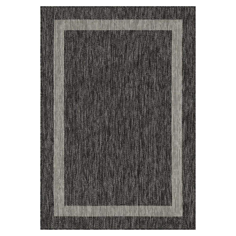 PLAYA RUG Azelia Black and Ivory 4 ft. x 6 ft. Indoor/Outdoor Area Rug ...