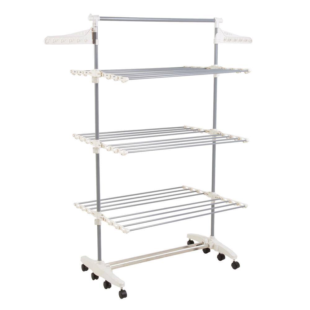 Everyday Home 25.5 in. x 72 in. 3-Tier Freestanding Stainless Steel ...