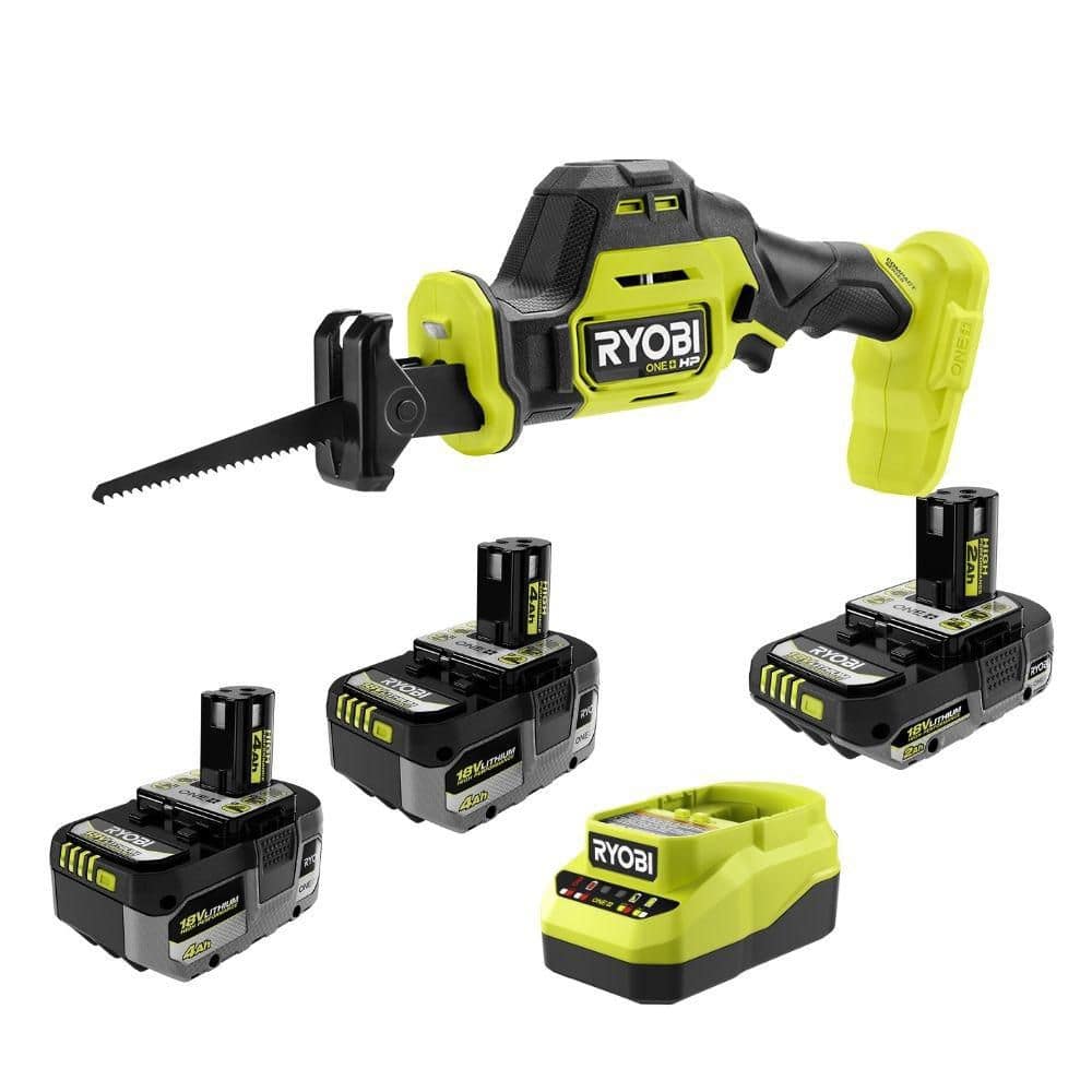 RYOBI ONE+ 18V HIGH PERFORMANCE Kit w/ (2) 4.0 Ah Batteries, 2.0 Ah ...