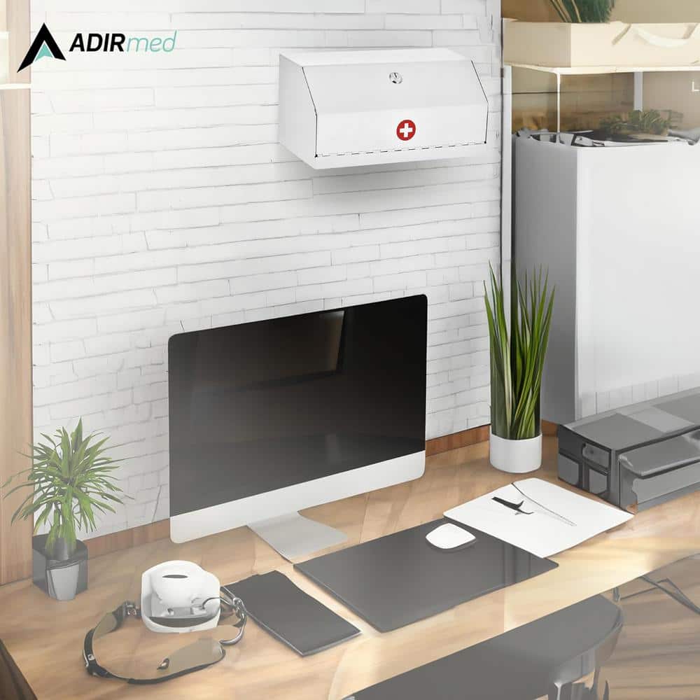 Vivacomfort 12.5 in. W x 6 in. H Medium White Metal Surface Mount ...