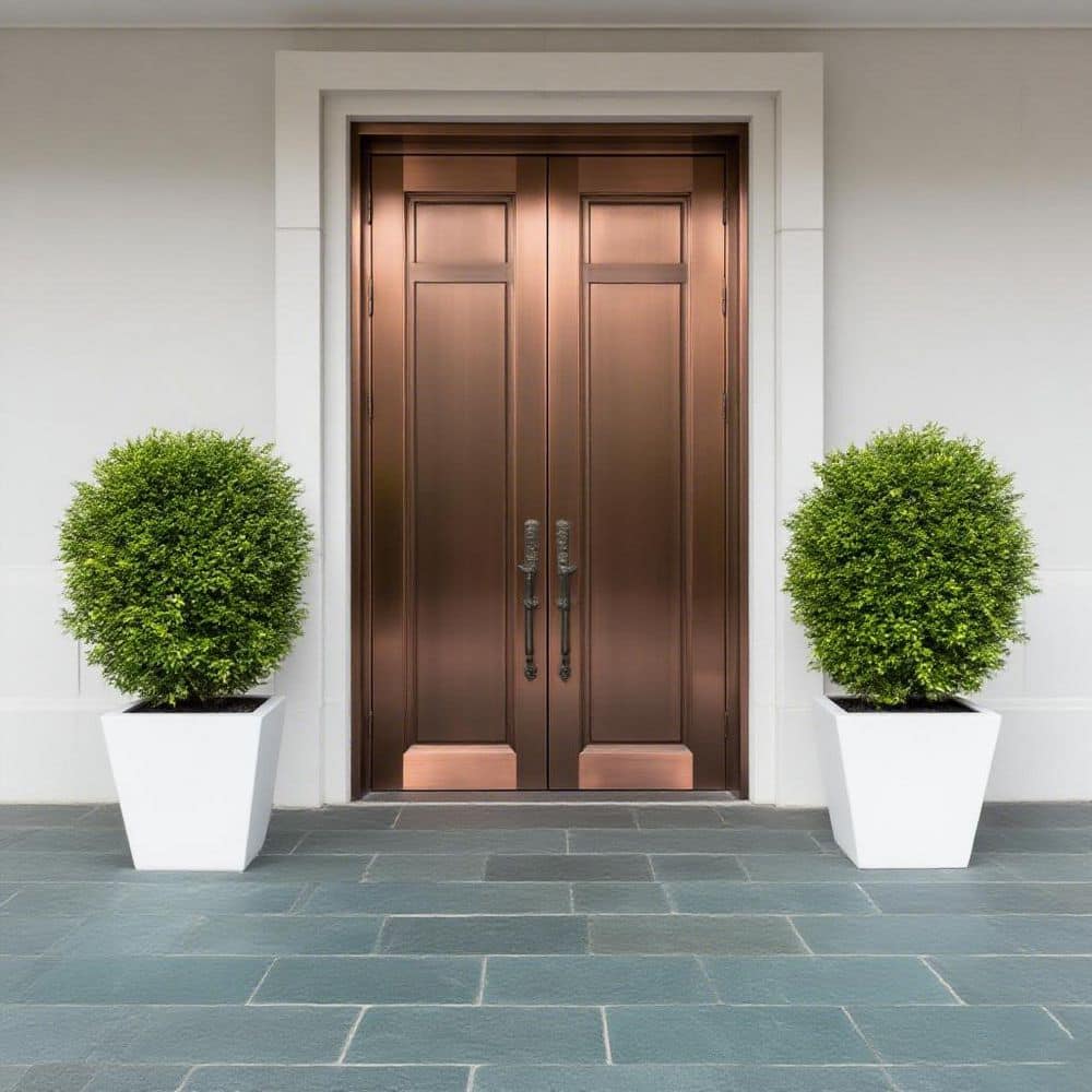 Large 18" H Tall Stylish Burnished White Metal Outdoor & Indoor Garden ...