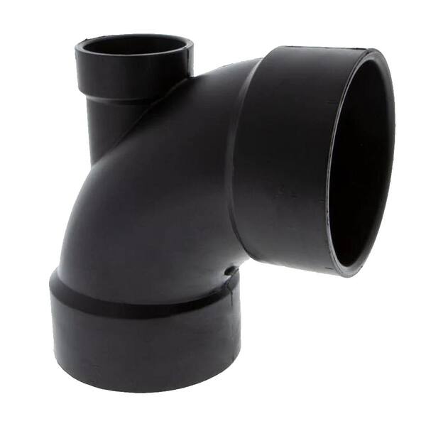 VPC 3 in. x 3 in. x 1-1/2 in. ABS Plastic 90-Degree All Hub Low Heel ...