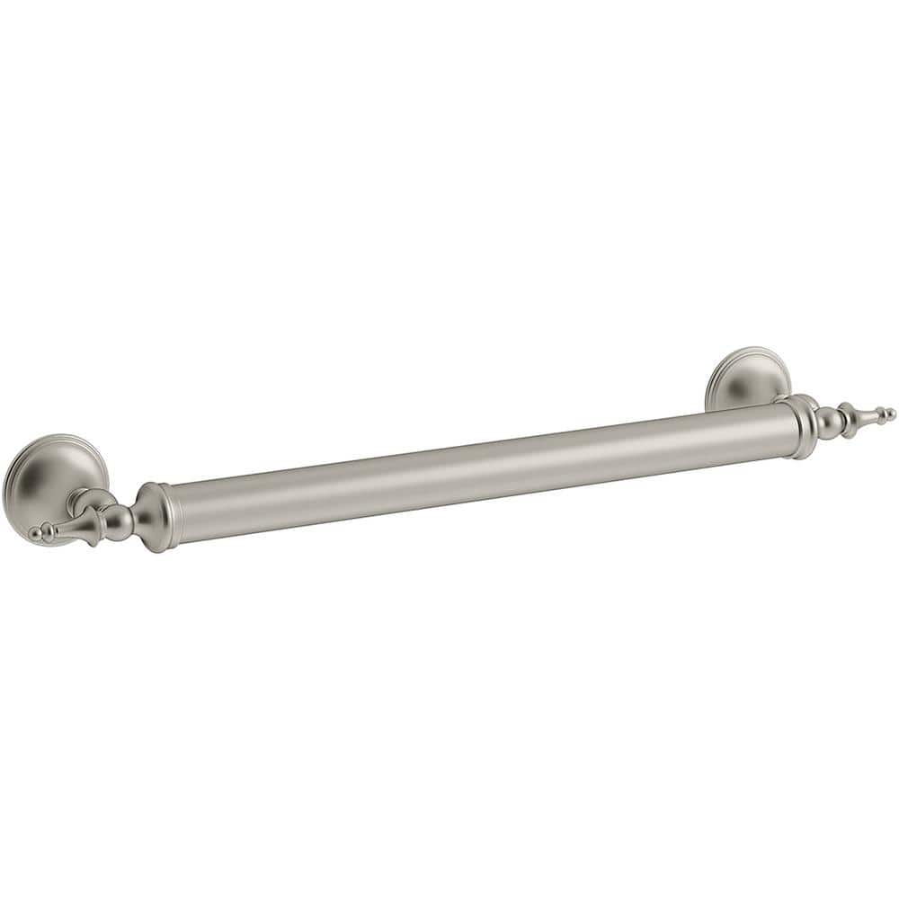 KOHLER Decorative 18 in. Grab Bar in Vibrant Brushed Nickel 26529-BN ...