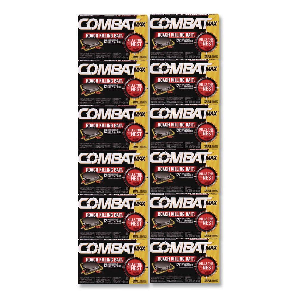 COMBAT 0.43 oz. Small Roach Bait, 12 Baits/Pack, 12 Packs/Carton ...